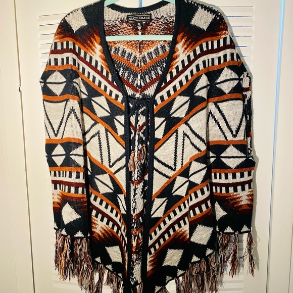 Almost Famous | Sweaters | Tribal Poncho | Poshmark